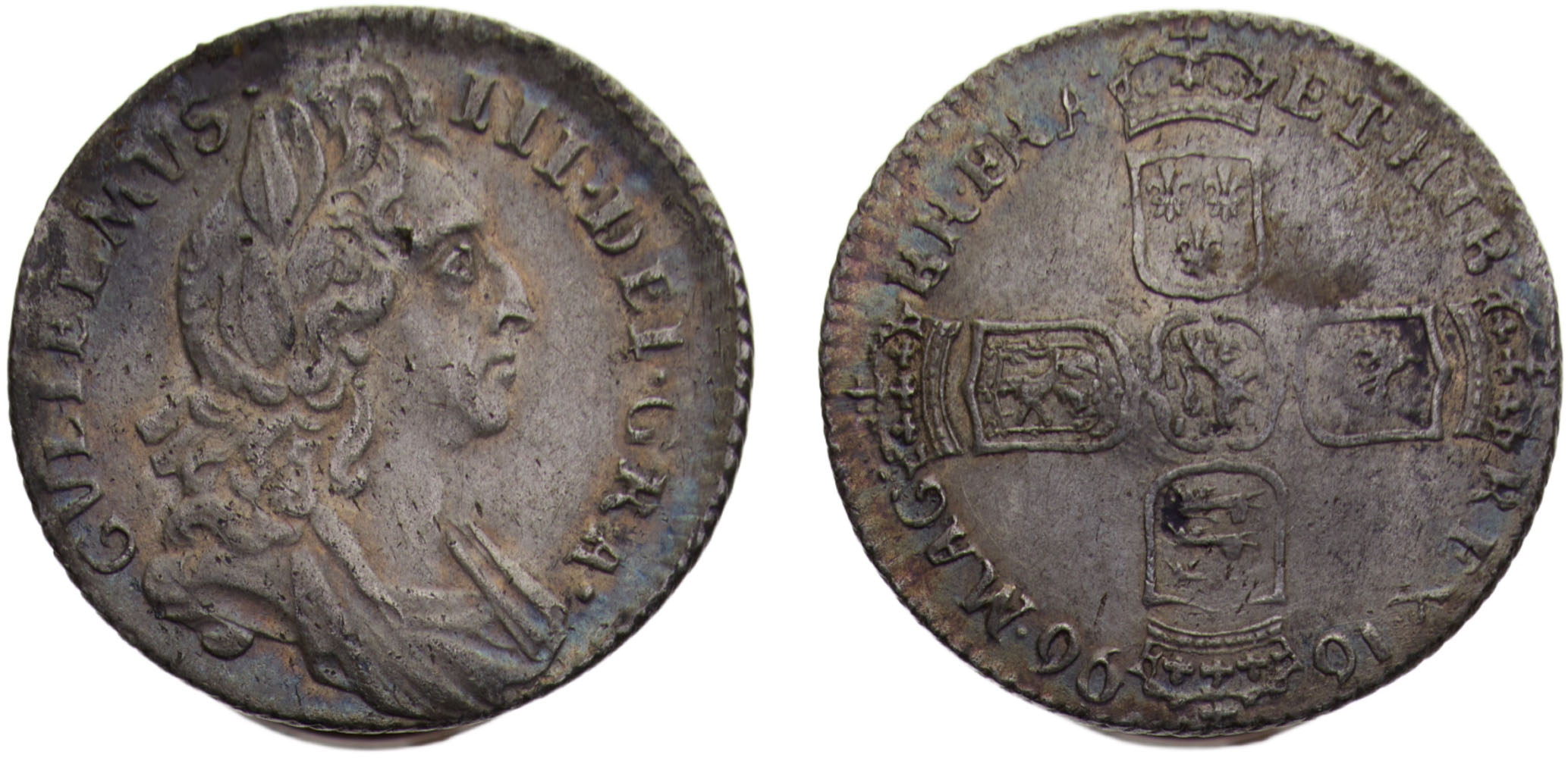 Great Britain Kingdom of England William III 1696 6 Pence 3.2g