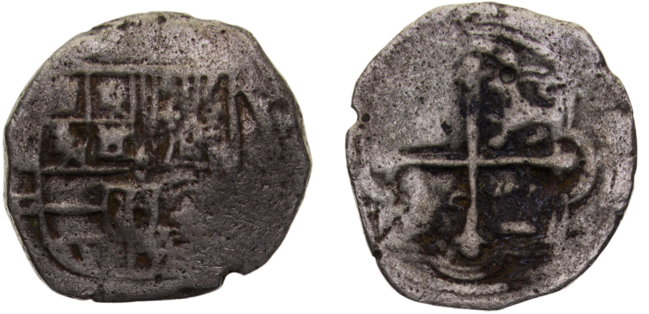 Mexico Spanish colony Felipe IV 1622-1654 1 Real Colonial Cob coinage 3.4g