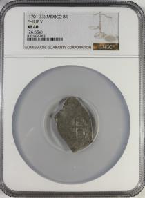 1700-1732 Mexico Cob 8 Reales - Philip V - NGC XF 40 | North & Central ...