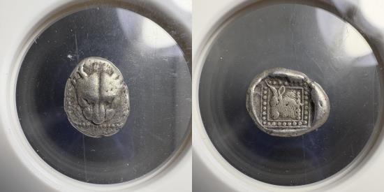Islands off Ionia, Samos - Late 6th Century BC - AR Triobol - NGC VF