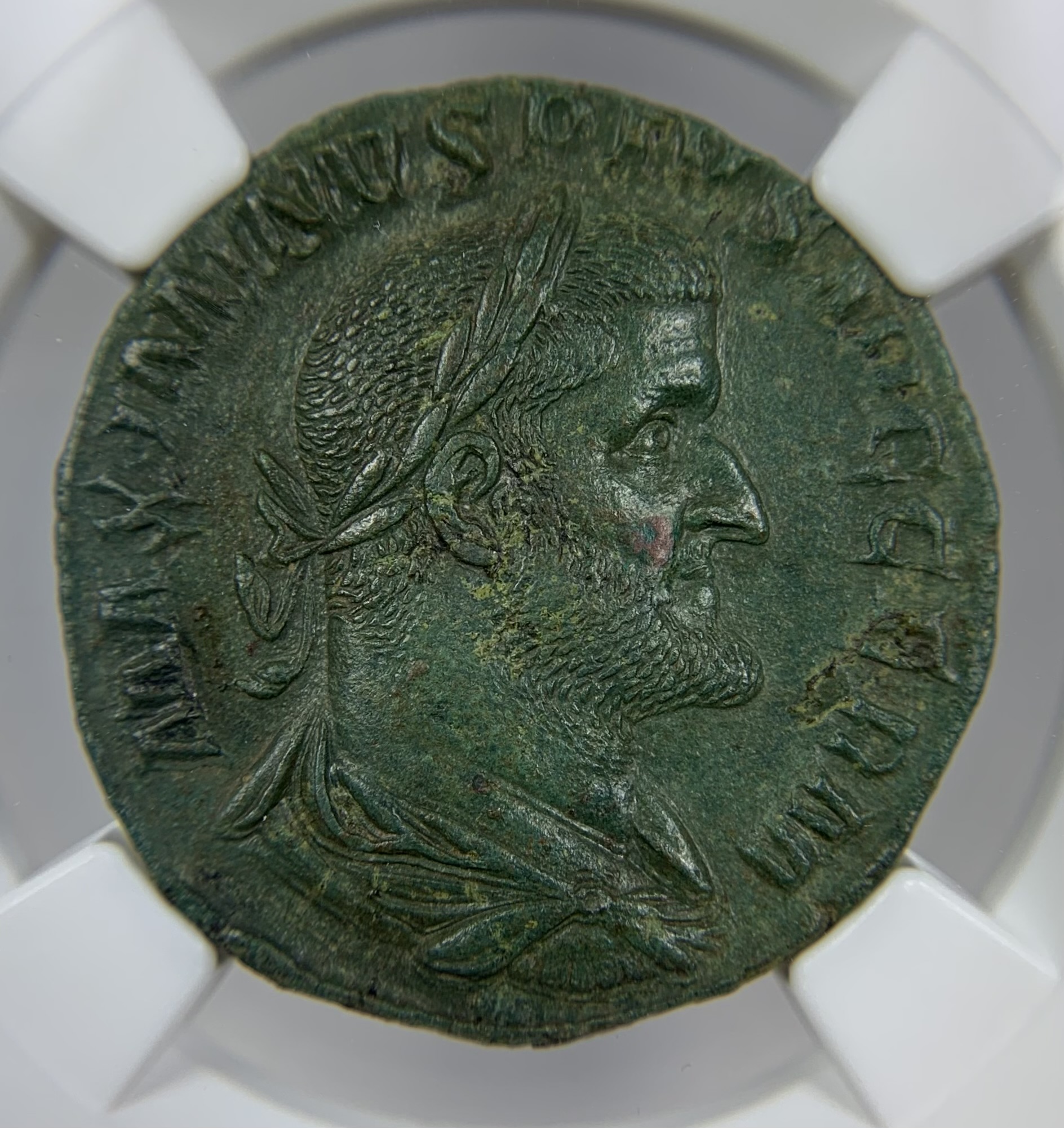 Roman Empire- Maximinus I, AD 235-238 - AE Sestertius - NGC MS Fine Style