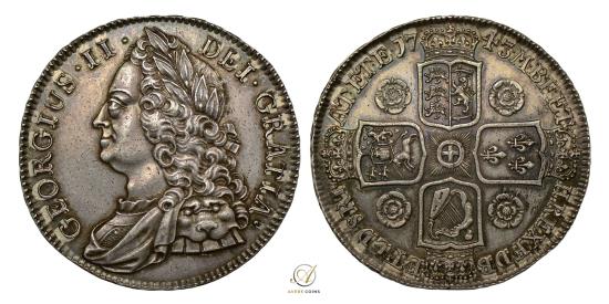 George II 1743 Silver Crown | European Coins