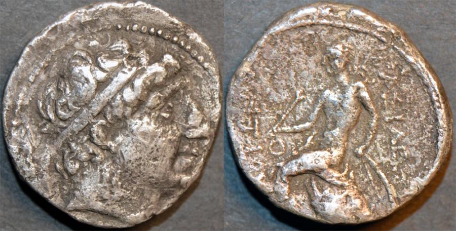BACTRIA, SELEUCID KINGDOM, Antiochos (Antiochus) II AR tetradrachm, Ai ...