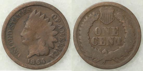 1864 Indian Head Cent - F | Small Cents