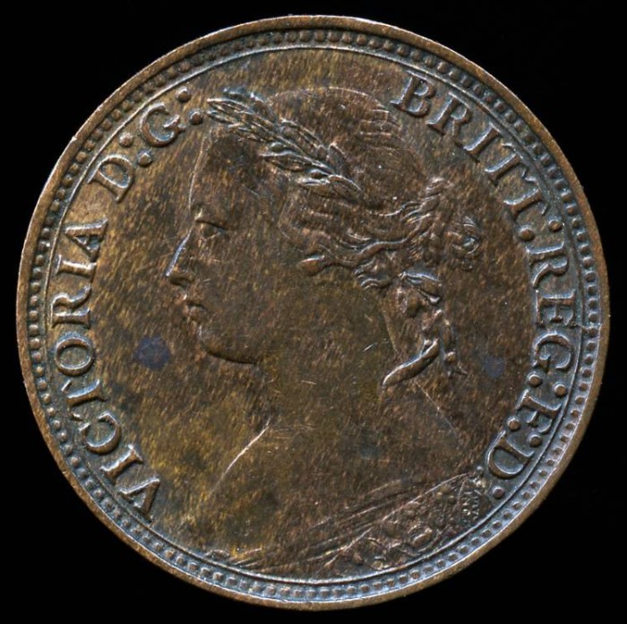 1879 Great Britain 1 Farthing AU | European Coins