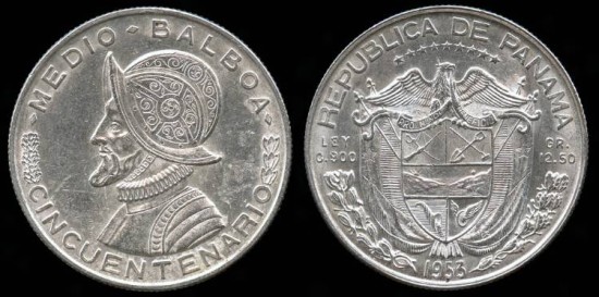 1953 Panama 1/2 Balboa BU | North & Central American and Caribbean Coins