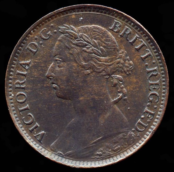 1894 Great Britain 1 Farthing AU | European Coins
