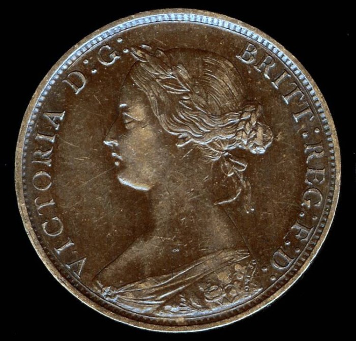 1862 Great Britain 1/2 Penny AU | European Coins