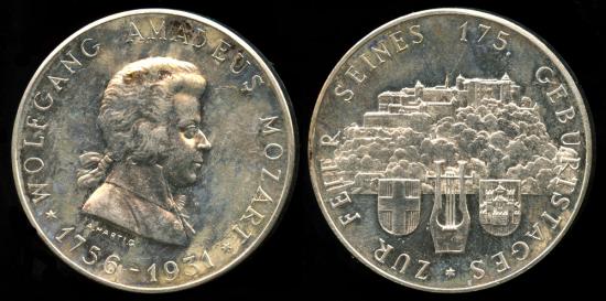 1931 Austria - Wolfgang Amadeus Mozart 175th Birthday Celebration by ...