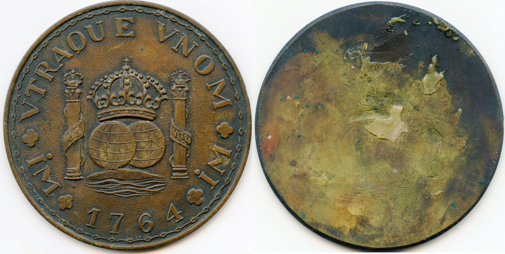 1764 Mexico - Spanish Milled 8 Reales Plaquette | North & Central ...