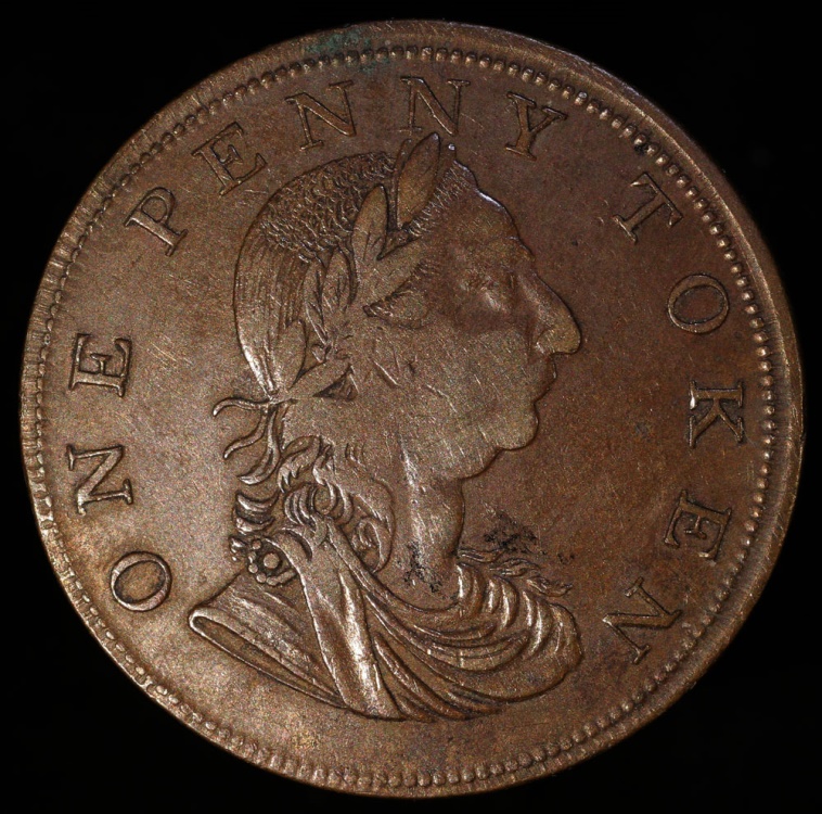 1820 Ireland (Dublin) 1 Penny Token - George III - VF | European Coins