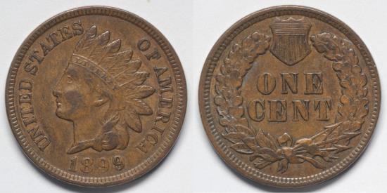 1899 Indian Head Cent - AU | Small Cents