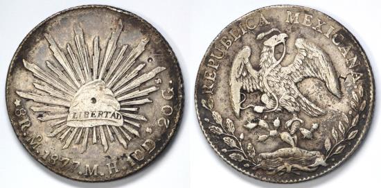 1877 MoMH Mexico (Mexico City Mint) 8 Reales XF - Silver | North ...
