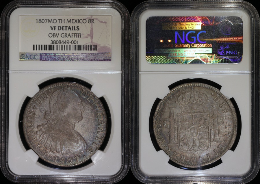 1807 MoTH Mexico 8 Reales - Carolus IV - NGC VF | North & Central ...
