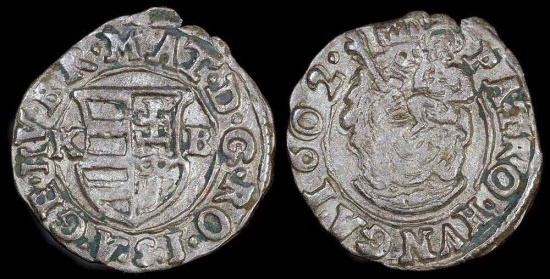 1602 KB Hungary 1 Denar - Mathias II - AU Silver | European Coins