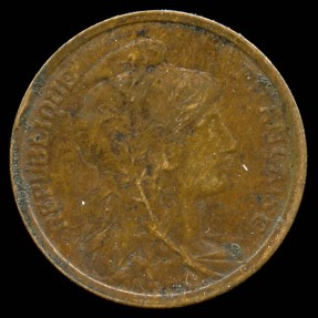 1908 France 1 Centimes AU | European Coins