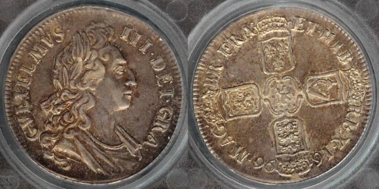 1696 Great Britain 1 Crown - William III - SEGS XF40 | European Coins