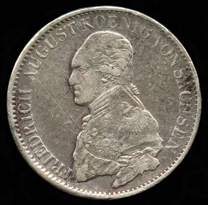 1820 IGS Saxony 1 Thaler VF | European Coins