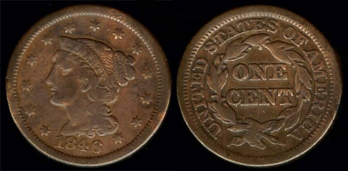 1846 Large Cent VF | Large Cents