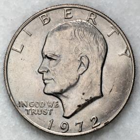 1972 P Eisenhower Dollar (Type II) - AU | Dollars