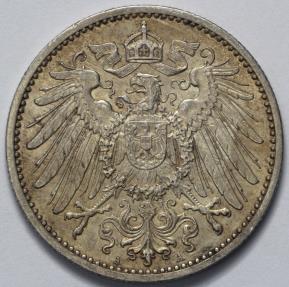 1905 A Germany 1 Mark - Empire - Wilhelm II - AU Silver | European Coins