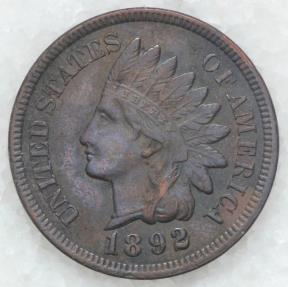1892 Indian Head Cent - AU | Small Cents