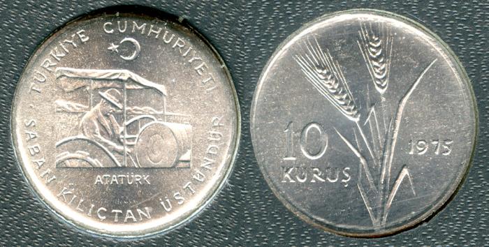 1975 Turkey 10 Kurus FAO BU | Asian and Middle Eastern Coins