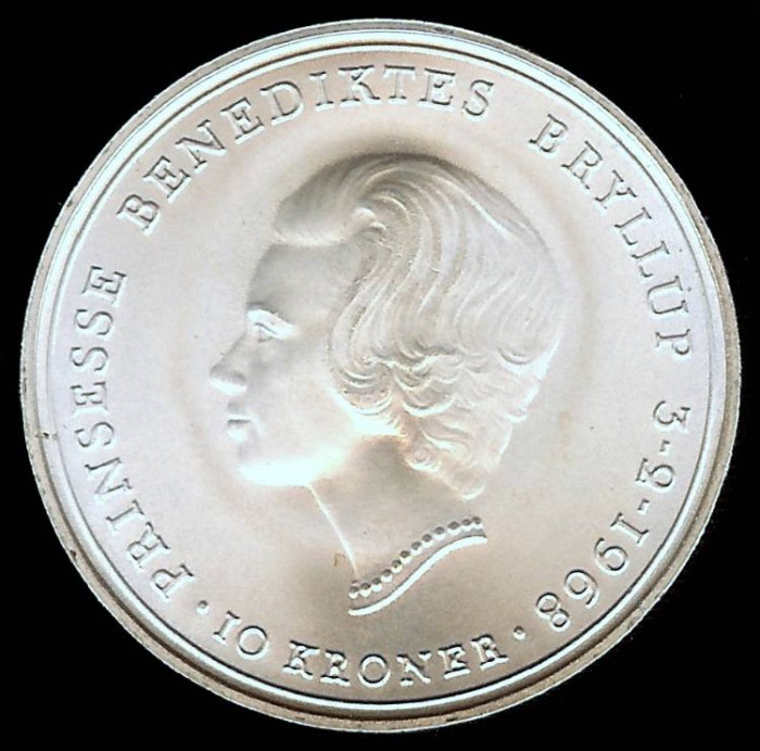 1968 Denmark 10 Kroner Commemorative BU | European Coins