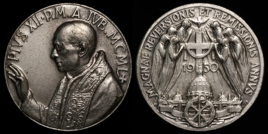 1950 Vatican - Pope Pius XII - Jubilee Year of Remission by Publio Morbiducci and the Lorioli ...