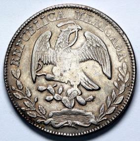 1877 ZsJS Mexico 8 Reales - Zacatecas Mint - XF Silver | North & Central American and Caribbean ...