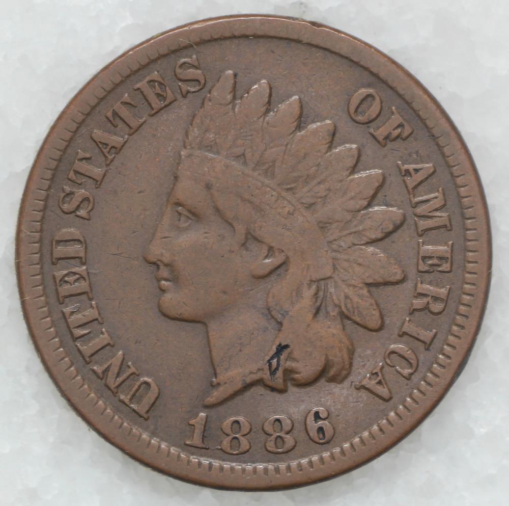 1886 Indian Head Cent (Variety I) - F | Small Cents