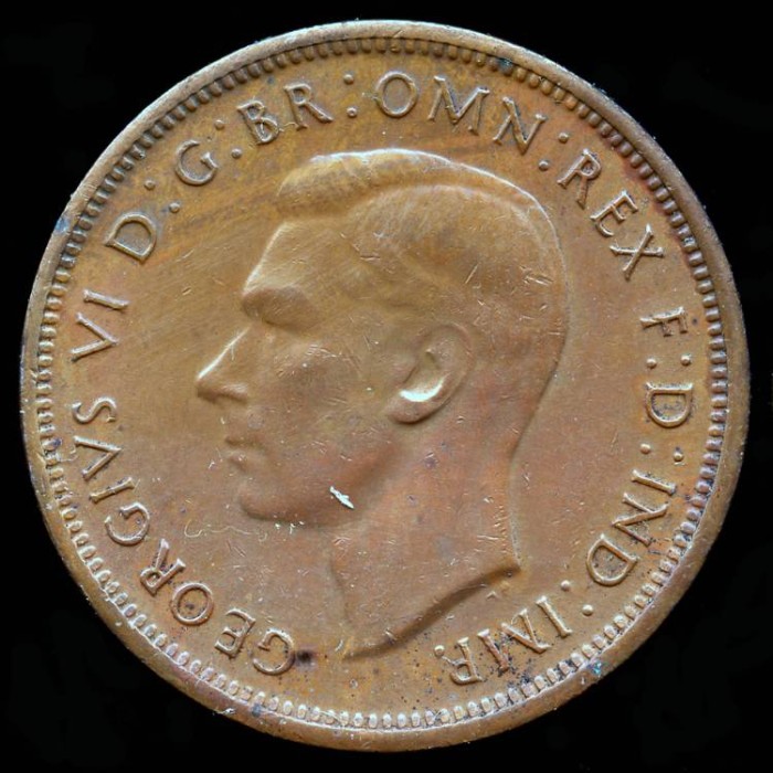 1943 Australia 1/2 Penny UNC | Australian & Oceanian Coins