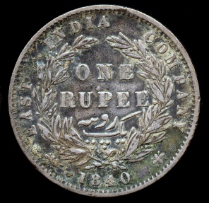 1840 India (British) 1 Rupee XF | Asian and Middle Eastern Coins