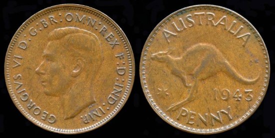 1943 P Australia 1 Penny AU | Australian & Oceanian Coins