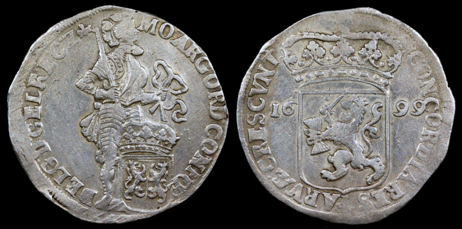 1699 Netherlands, Gelderland Silver Ducat (48 Stuivers) XF | European Coins