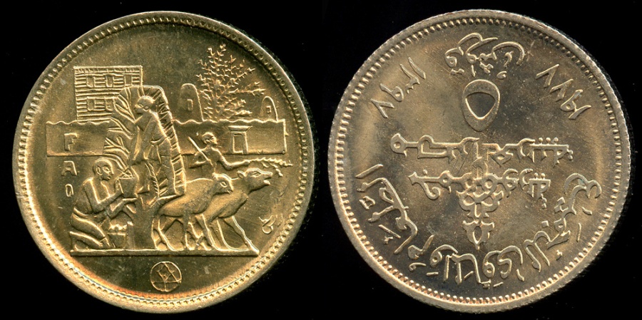1976 Egypt 5 Piastre - FAO Food & Shelter BU | African Coins