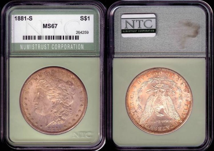 1881s Morgan Dollar NTC MS67 | Dollars