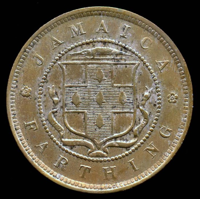 1895 Jamaica 1 Farthing AU | North & Central American and Caribbean Coins