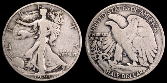1920 S Walking Liberty Half Dollar F | 50 Cents