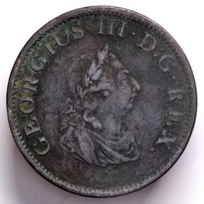 1805 Ireland 1/2 Penny - George III - F | European Coins