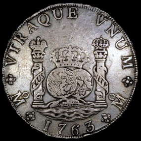 1763 MoMM Mexico 8 Real - Mexico City Mint - Charles III - XF