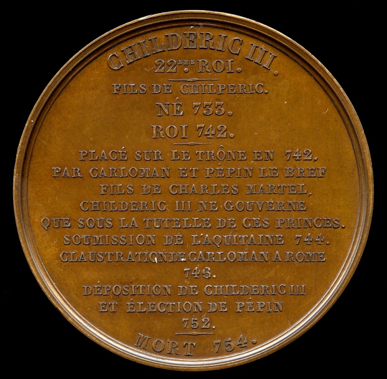 1839 France - King Childeric III (Last of the Merovingian Kings) #22