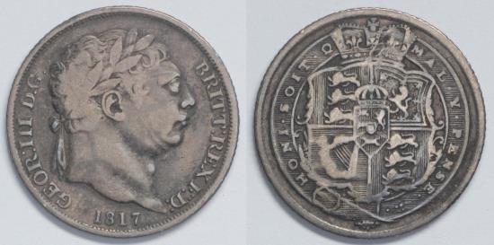 1817 Great Britain 6 Pence - George III - VF Silver | European Coins
