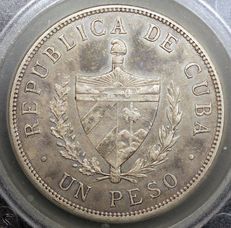 1916 Cuba 1 Peso Star Peso SEGS AU50 North Central American And 1916-cuba-1-peso-star-peso-segs-au50-north-central-american-and