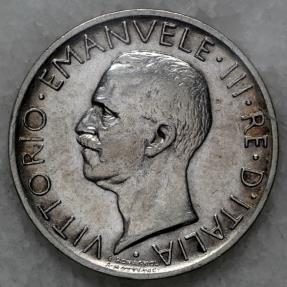 1929 R Italy 5 Lira - Vittorio Emanuele III - AU Silver | European Coins
