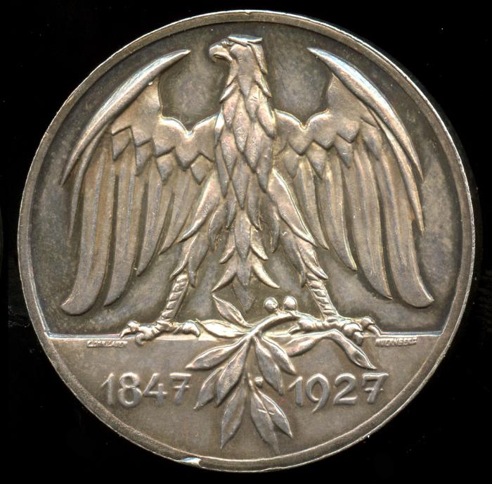 1927 Germany - President Paul von Hindenburg 8Oth Birthday Medal by ...