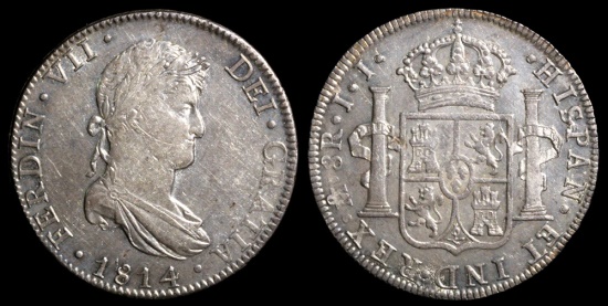 1814 Mo-JJ Mexico 8 Reales AU | North & Central American and Caribbean Coins