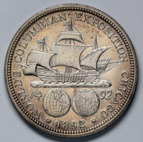 1892 World's Columbian Exposition Commemorative Silver Half Dollar - UNC