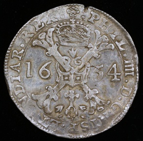 1654 Netherlands (Spanish), Brabant 1 Patagon XF | European Coins