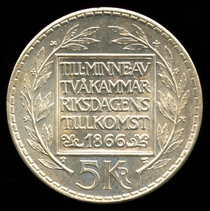 1966 Sweden 5 Kronor Commemorative BU | European Coins